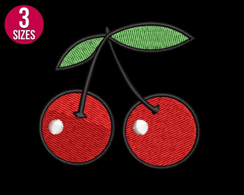 Cherry Embroidery Design Machine Embroidery File Instant | Etsy