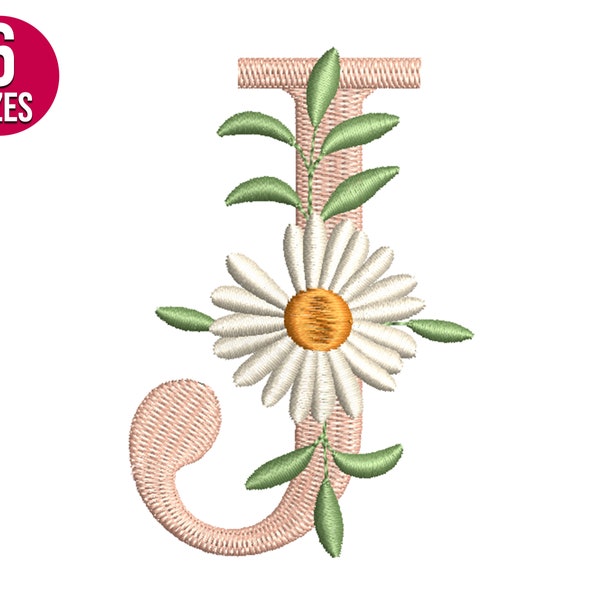 Letter J Embroidery - Etsy