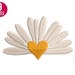 Half Daisy Flowers Embroidery Design, Floral, Machine Embroidery File ...