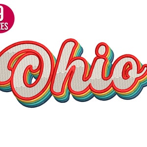 Ohio Embroidery Design, Retro, Country, Vintage, Machine Embroidery ...