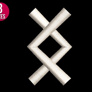 Inguz Rune Symbol Embroidery Design, Machine Embroidery File, Instant ...