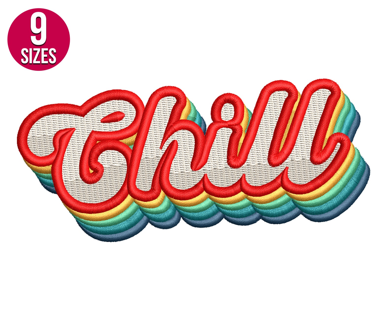 Chill Embroidery Design Retro Vintage Machine Embroidery - Etsy