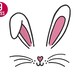 Bunny Face Embroidery Design, Machine Embroidery File, Instant Download ...