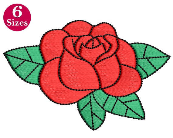 Rose embroidery design Machine embroidery file Machine | Etsy