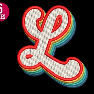 Retro Alphabet Letter L Embroidery Design, Font, Machine Embroidery ...