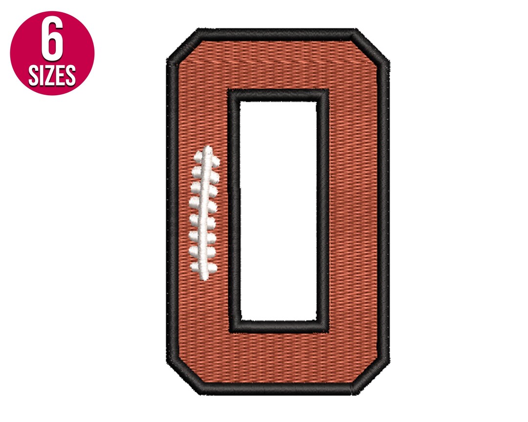 Football Font Alphabet O Letter Embroidery Design, Machine Embroidery ...