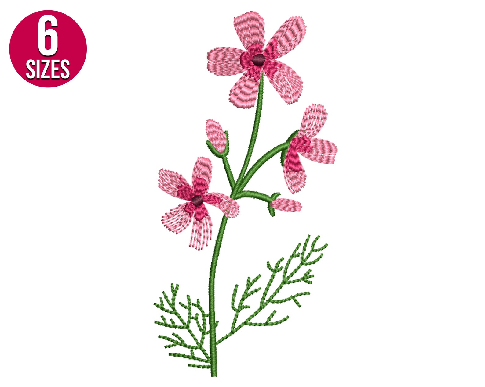 Flower Embroidery Pattern Line Art Embroidery Wildflowers | Etsy