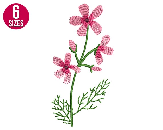 Flower Embroidery Pattern Line Art Embroidery Wildflowers | Etsy