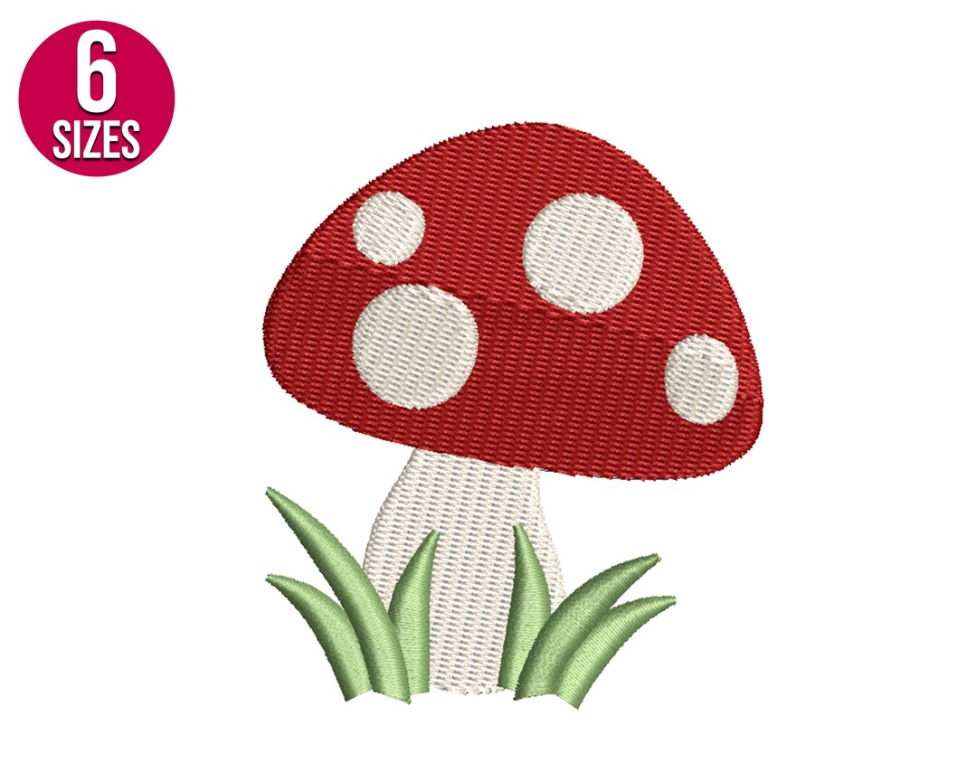 Mushroom Embroidery Design, Garden, Machine Embroidery File, Instant ...