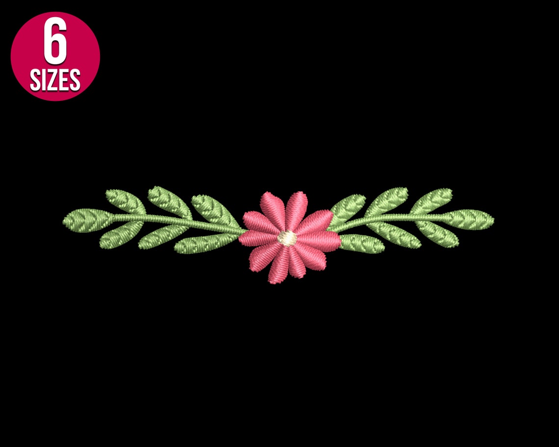 Floral Border Embroidery Design Floral Embroidery Pattern - Etsy