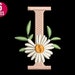 Floral Font Flower Alphabet I Letter Embroidery Design - Etsy