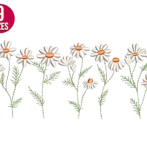 Daisy Machine Embroidery Design, Wildflowers, Plants, Machine ...