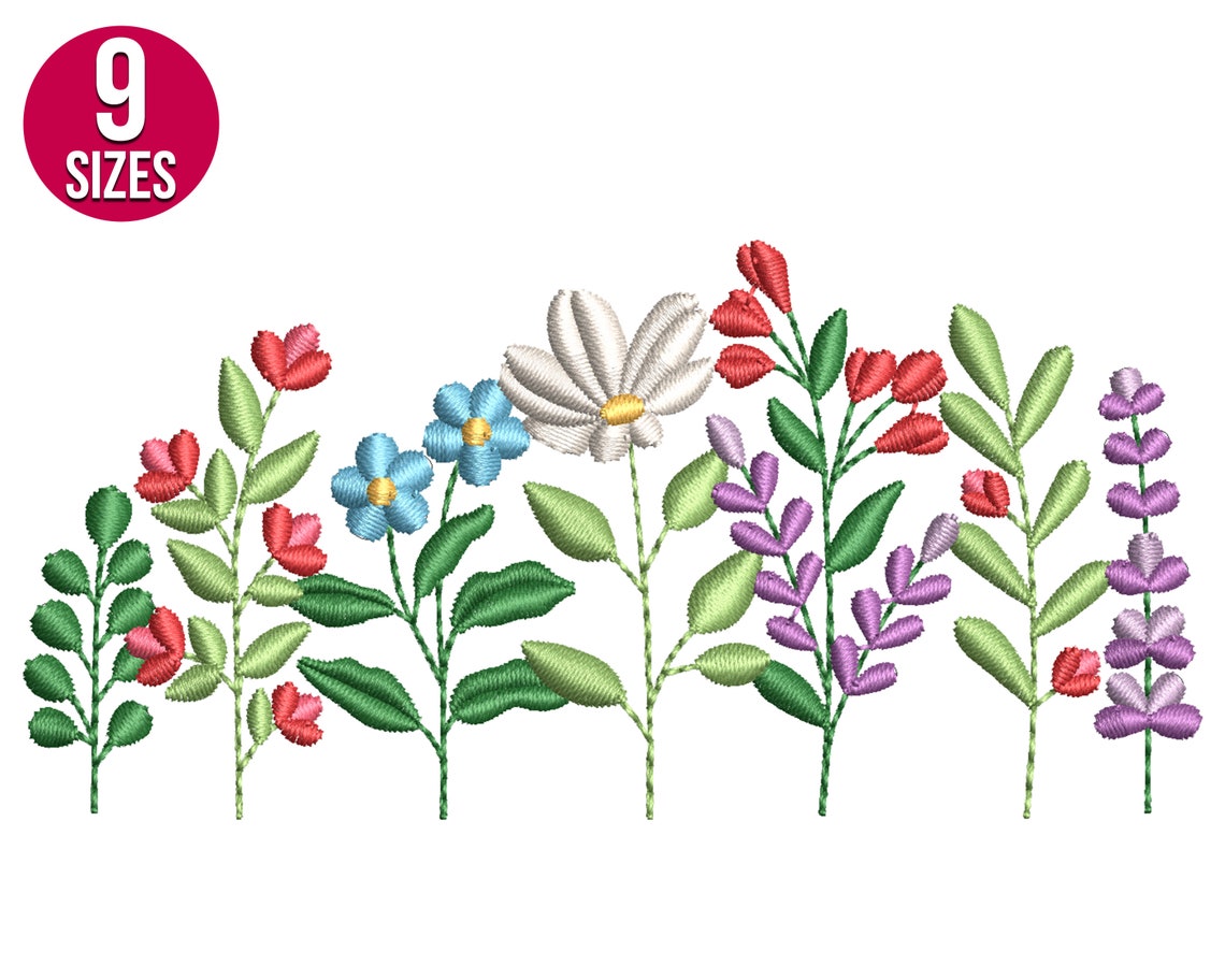 Wildflowers Embroidery Design Herbs Plants Garden Machine - Etsy