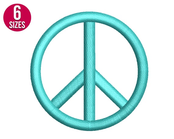 Peace Sign Machine Embroidery Design Peace Symbol Machine - Etsy