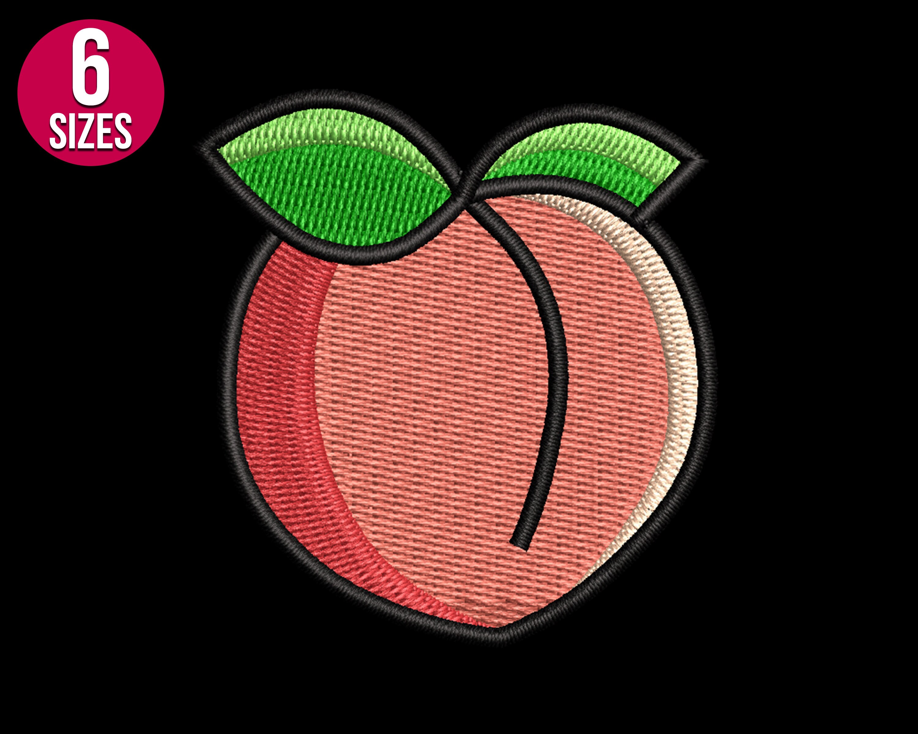 Peach Embroidery Design Machine Embroidery File Embroidery - Etsy