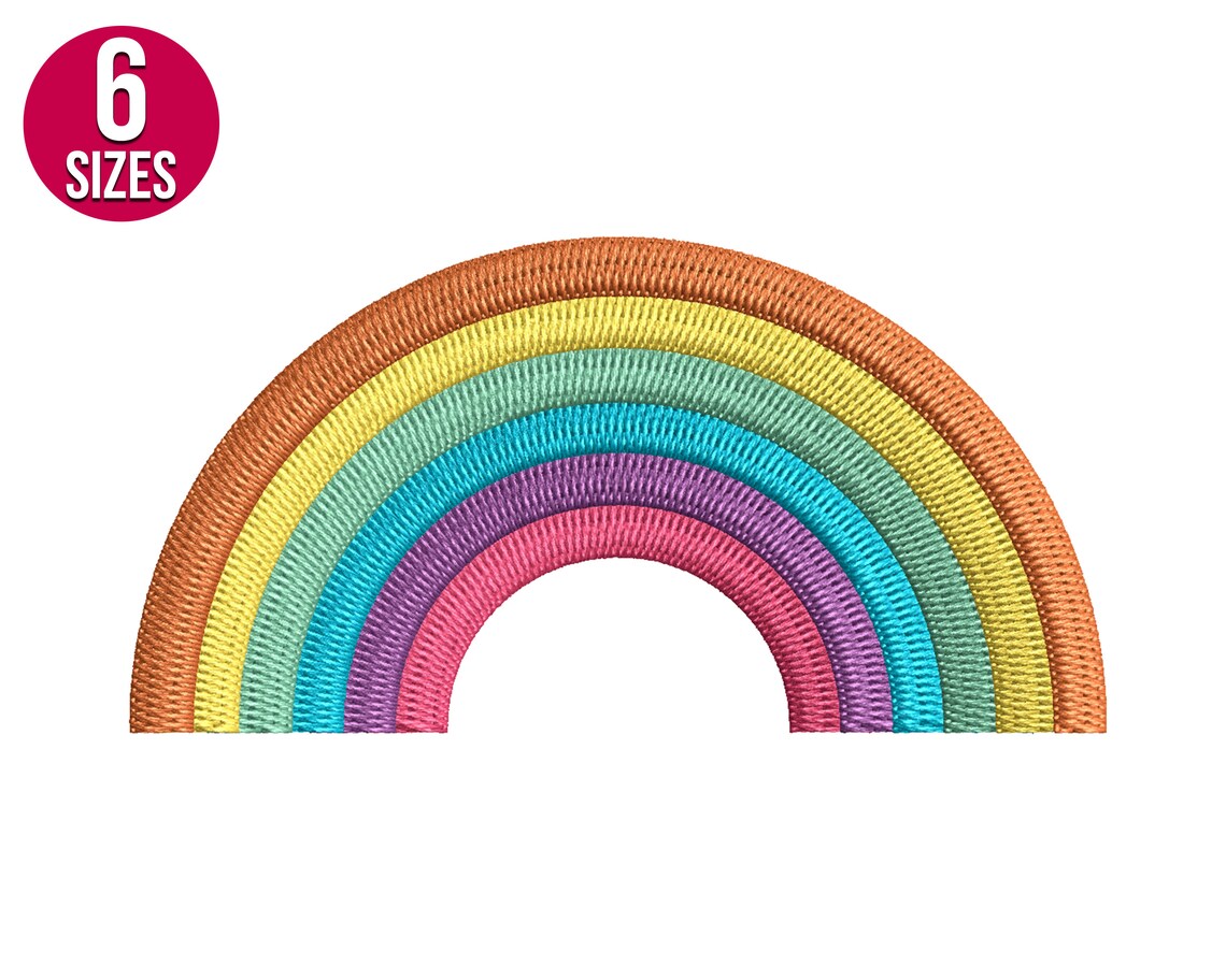 Rainbow Embroidery Design Machine Embroidery File - Etsy