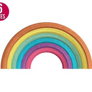 Rainbow Embroidery Design, Machine Embroidery File - Etsy