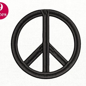 Peace sign Machine embroidery design Peace symbol Applique | Etsy