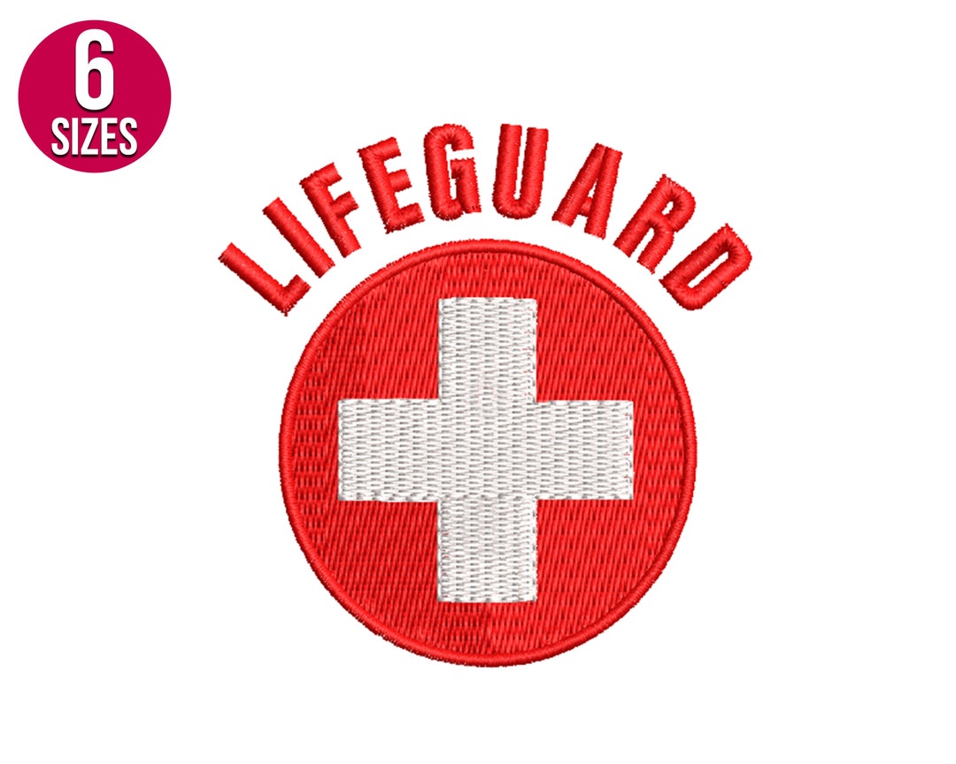 Lifeguard Embroidery Design, Machine Embroidery File. Instant Download ...