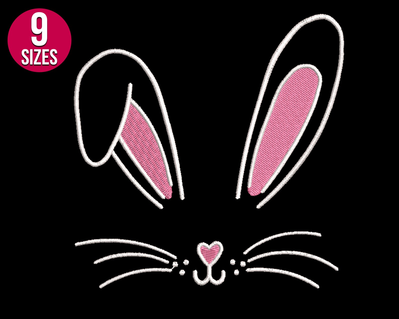 Bunny Face Embroidery Design Machine Embroidery File Instant - Etsy