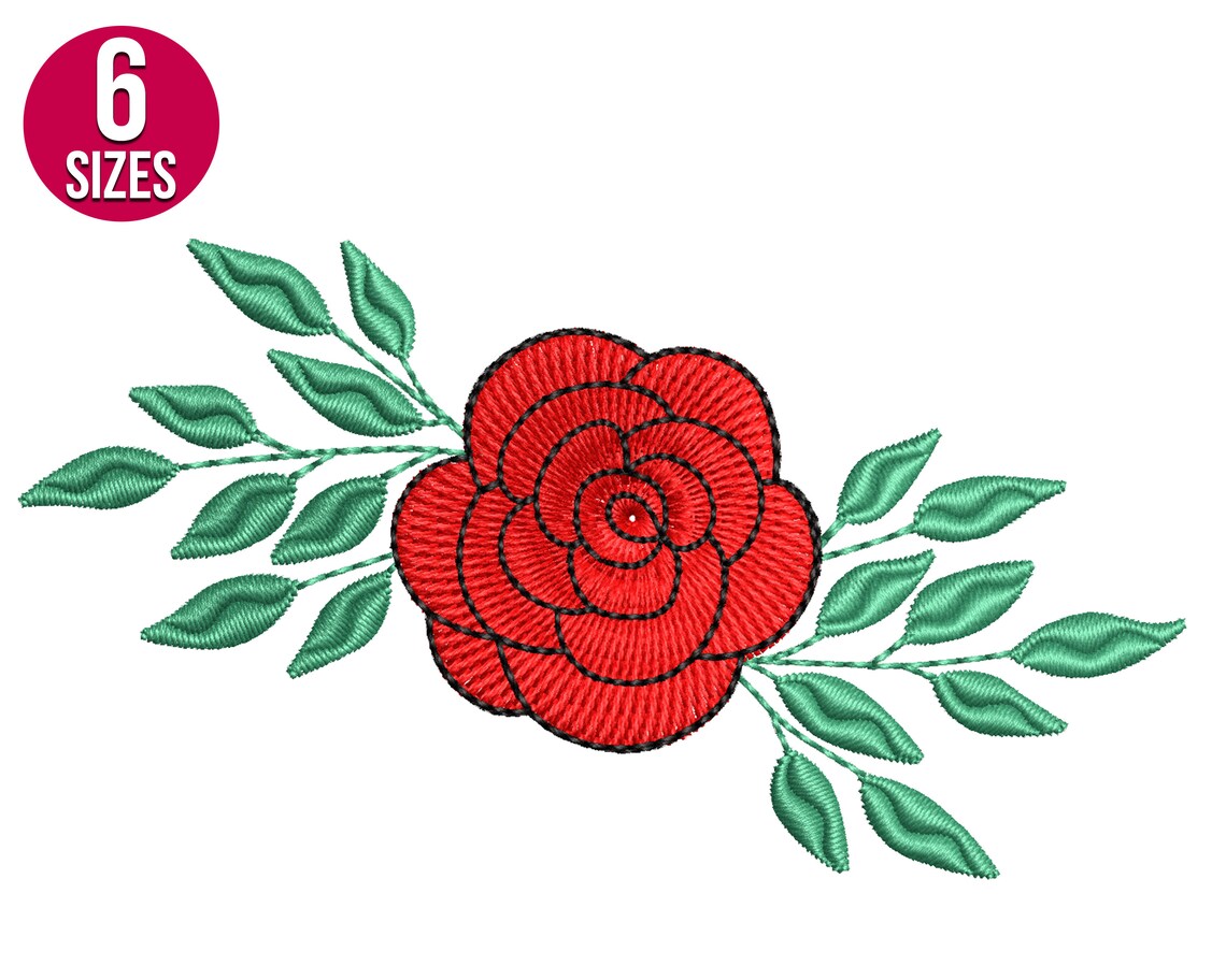 Rose Embroidery Design Flower Machine Embroidery File - Etsy