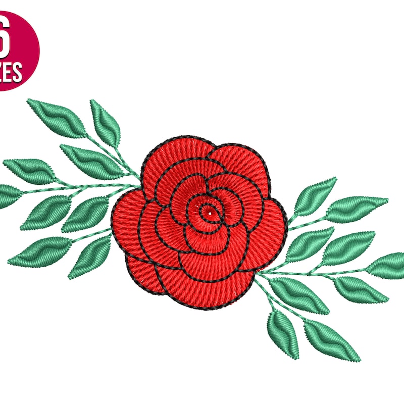 Rose Embroidery - Etsy