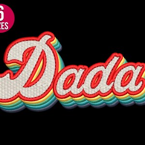 Dada Embroidery Design, Retro, Vintage, Machine Embroidery File ...