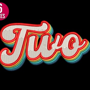 Two Retro Embroidery Design, Vintage, Birthday, Machine Embroidery File ...