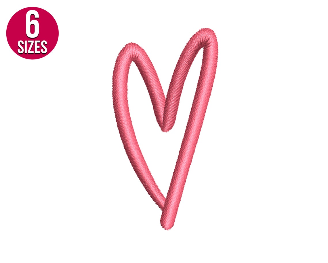 Heart Embroidery Design Mini Heart Shape Love Valentines - Etsy UK