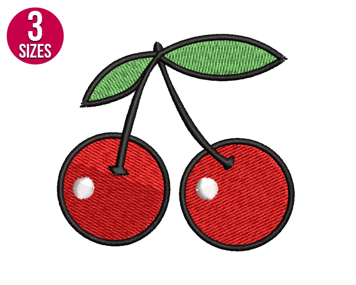 Cherry Embroidery Design Machine Embroidery File Instant | Etsy