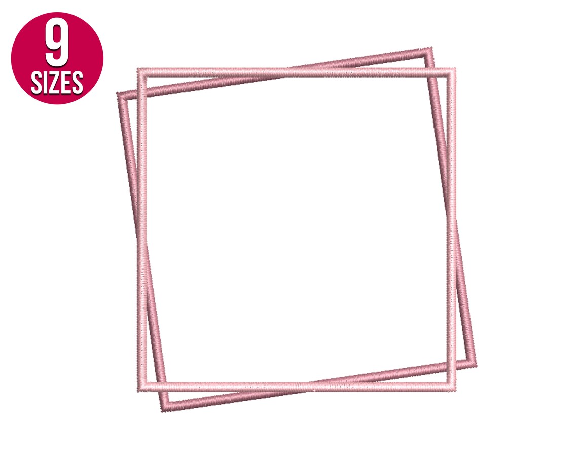 Square Frame Embroidery Design Monogram Design Machine | Etsy
