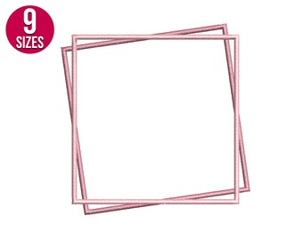 Greek Key Square Monogram Frame Machine Embroidery File Design 5x7 Hoop ...