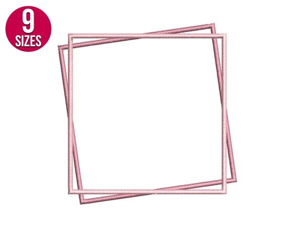 Square Frame Embroidery Design Monogram Design Machine | Etsy