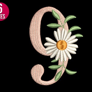Floral Font Flower Alphabet Number Nine Embroidery Design, Number 9 ...