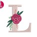 Floral Font Flower Alphabet L Letter Embroidery Design, Machine ...