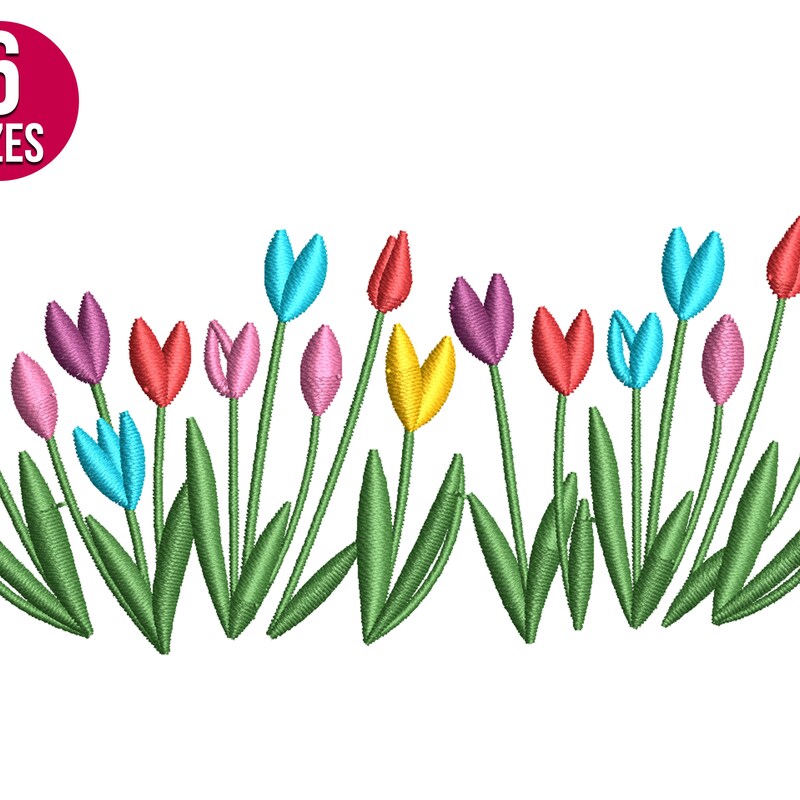 Tulip Embroidery - Etsy
