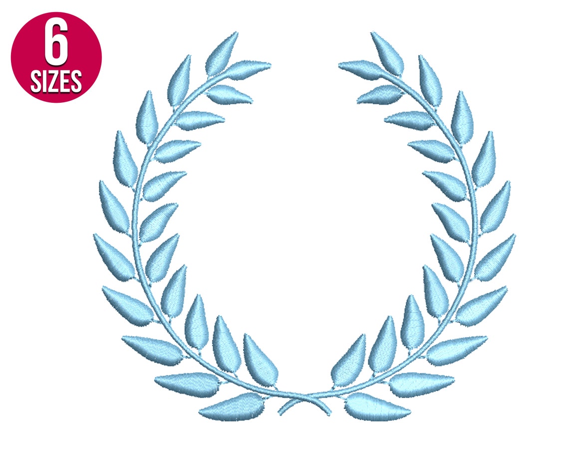 Laurel Embroidery Design Monogram Frame Machine Embroidery - Etsy