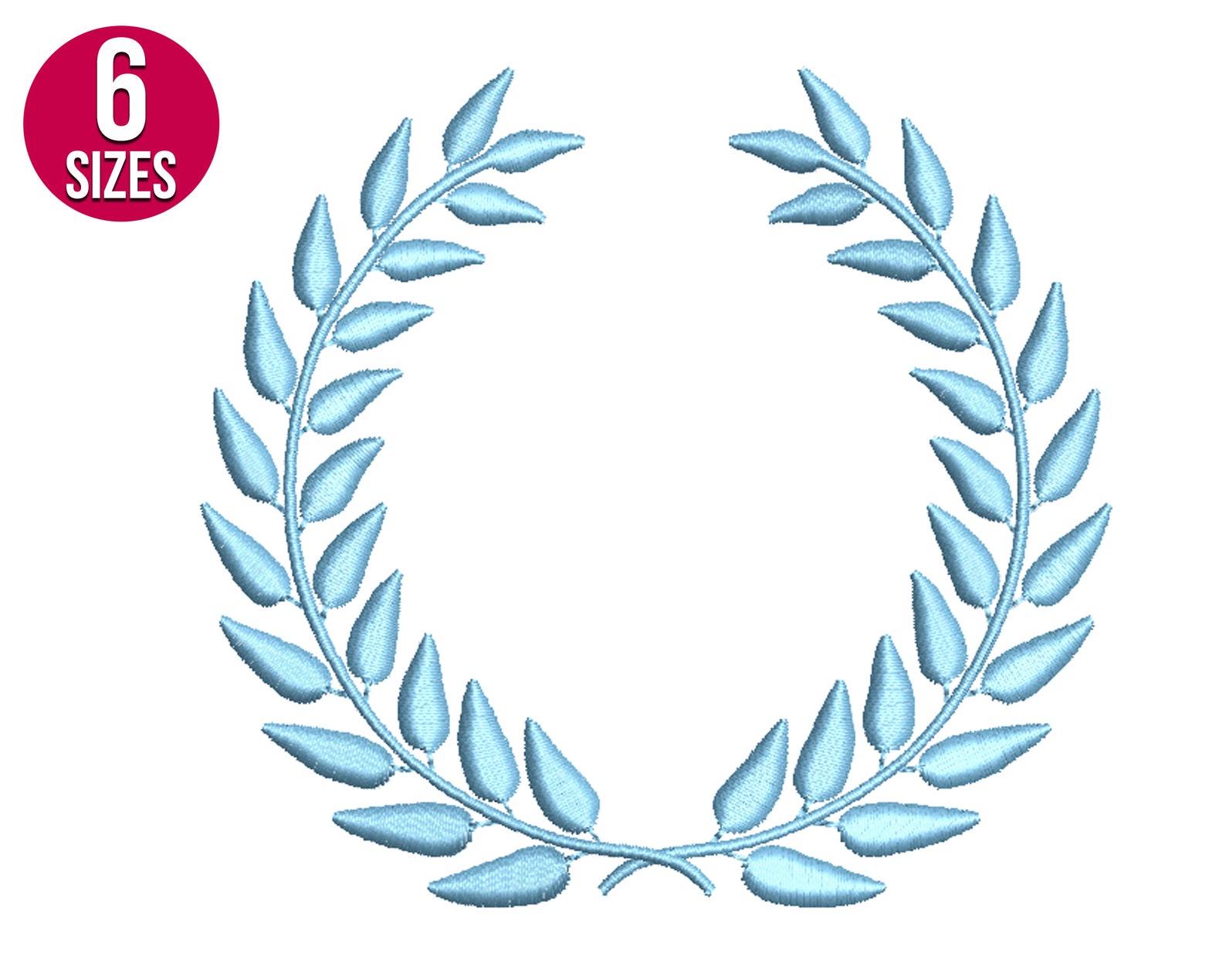 Laurel Embroidery Design Monogram Frame Machine Embroidery - Etsy