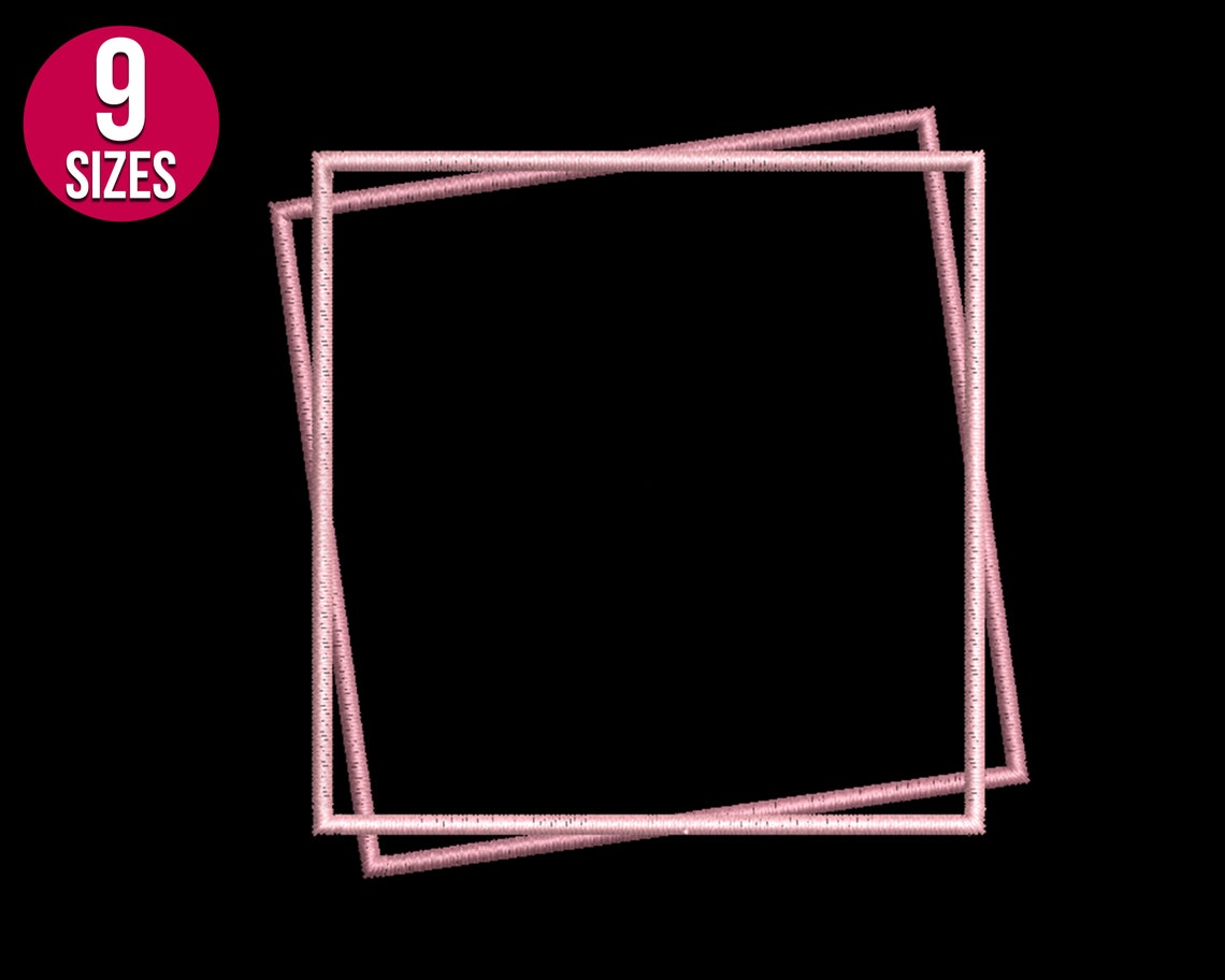 Square Frame Embroidery Design Monogram Design Machine | Etsy