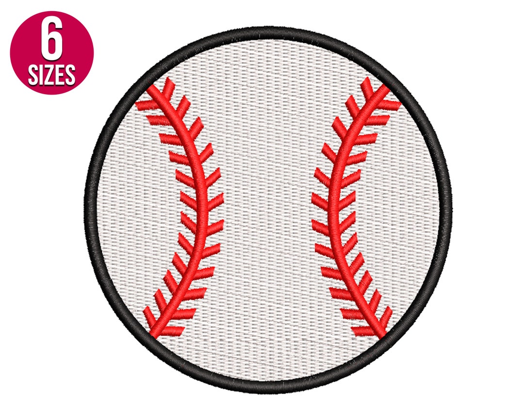 Baseball Embroidery Design, Baseball Stitches, Heart, Machine ...