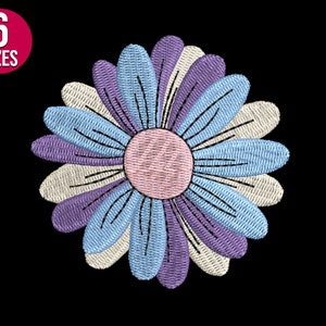 Daisy Flower Embroidery Design, Machine Embroidery File, Instant ...