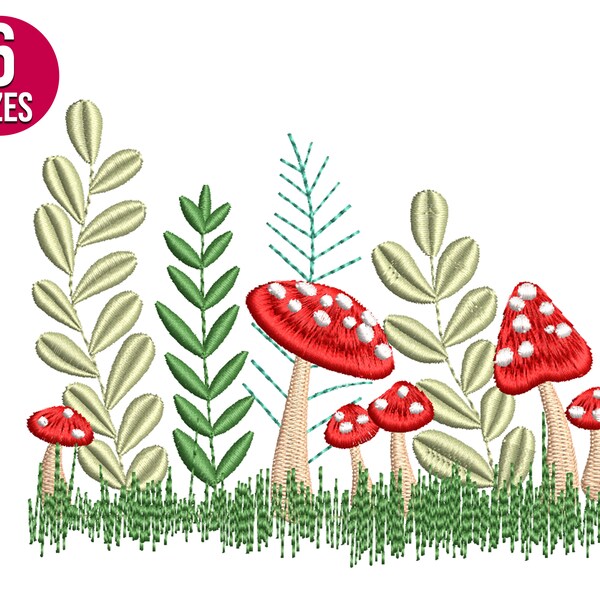 Mushroom Embroidery Pattern - Etsy