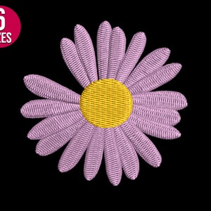 Mini Daisy Flower With Heart Embroidery Design, Machine Embroidery File ...