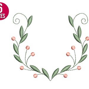 Christmas Wreath Embroidery Design, Frame, Machine Embroidery File - Etsy