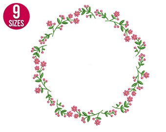 Flower Half Circle Border Machine Embroidery Design-instant DOWNLOAD - Etsy