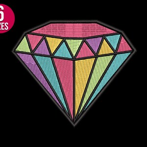 Diamond Embroidery Design, Gem Stone, Machine Embroidery File, Pattern ...