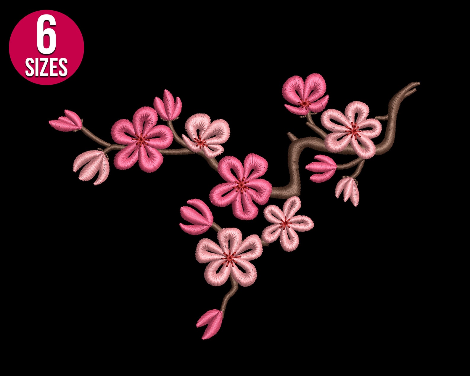 Cherry Blossom Embroidery Design Cherry Branch Machine | Etsy