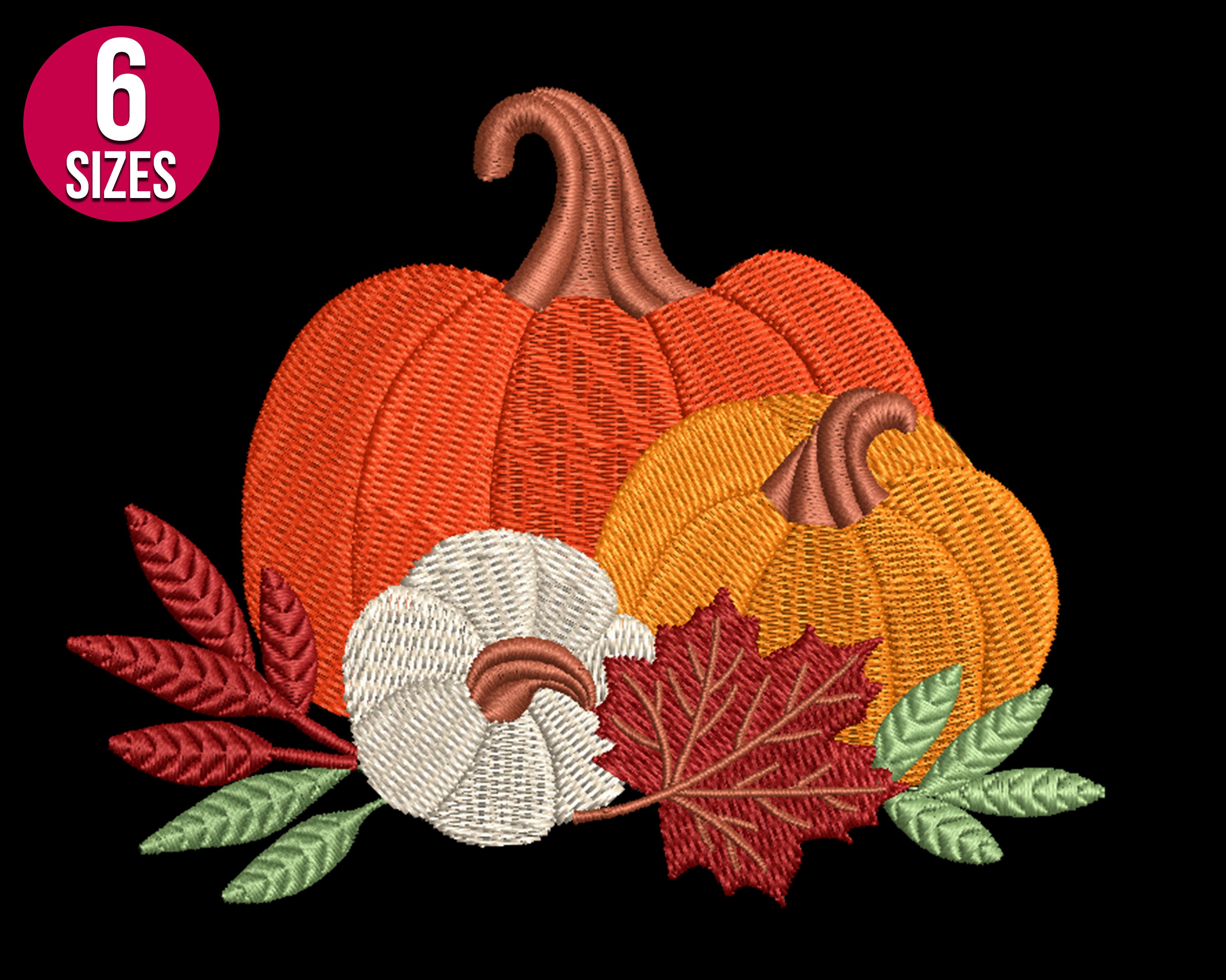 Pumpkin Embroidery Design Fall Autumn Machine Embroidery - Etsy