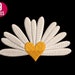 Half Daisy Flowers Embroidery Design, Floral, Machine Embroidery File ...