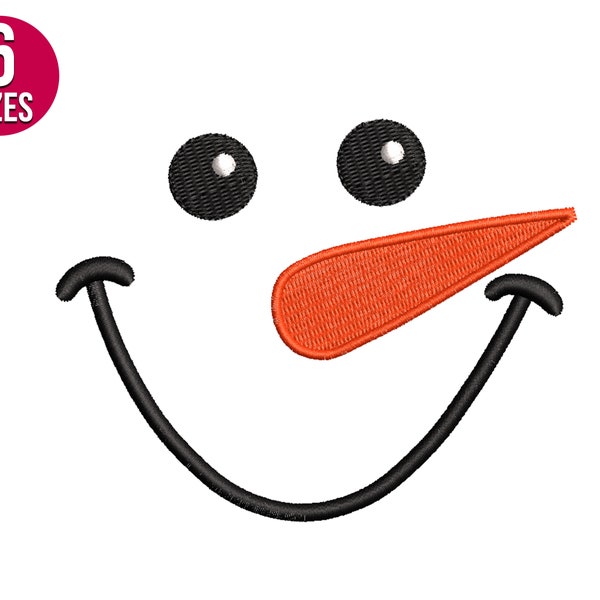 Snowman Face Embroidery - Etsy